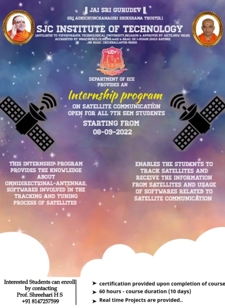Inauguration of space lab & Internship program on Satellite ...